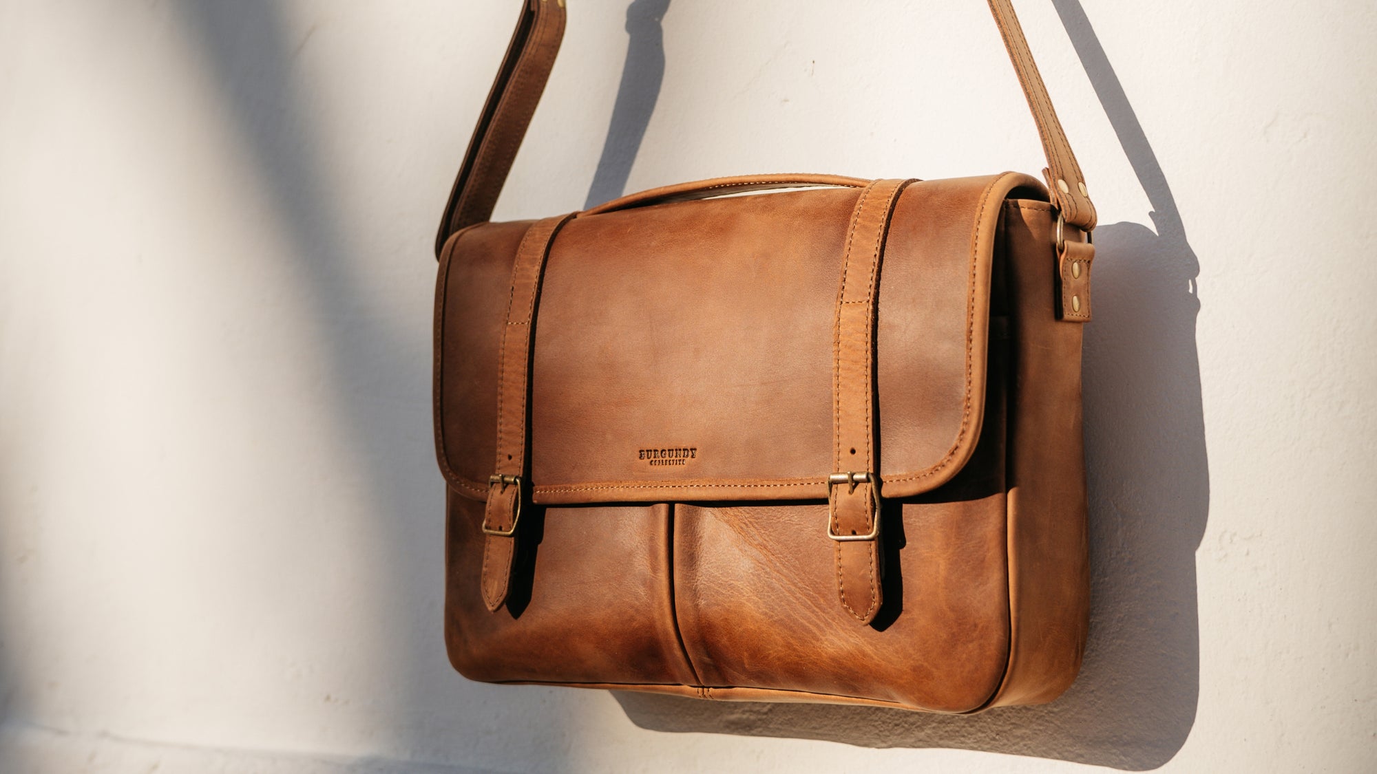 Shop Genuine Leather Business Bags | Burgundy Collective